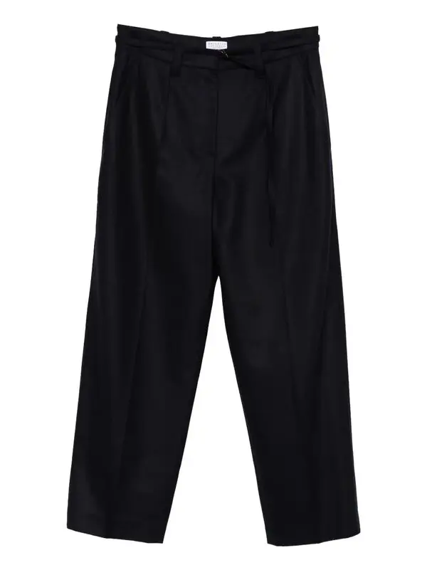 Brunello Cucinelli Wool Pleated Trousers - Multicolor