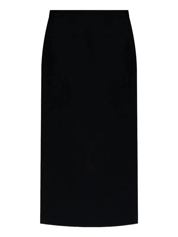 Givenchy Black Viscose Midi Skirt - Multicolor