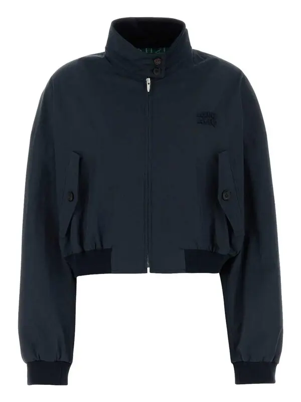 Miu Miu Cropped Zip-up Jacket - Blue