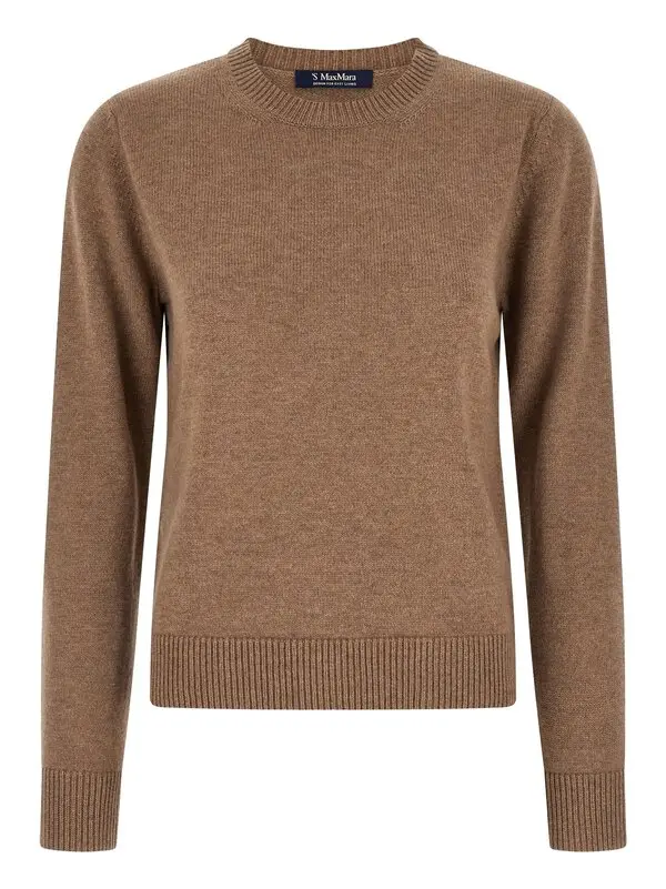 Max Mara S Mmfresia' Wool And Cashmere Crew Neck Sweater - Brown