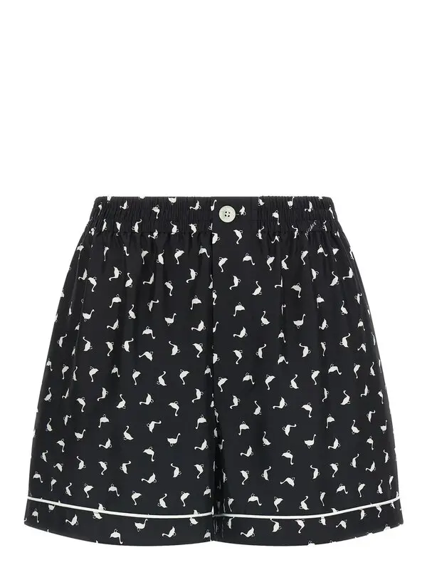 Moschino Silk Twill Printed Shorts - Multicolor