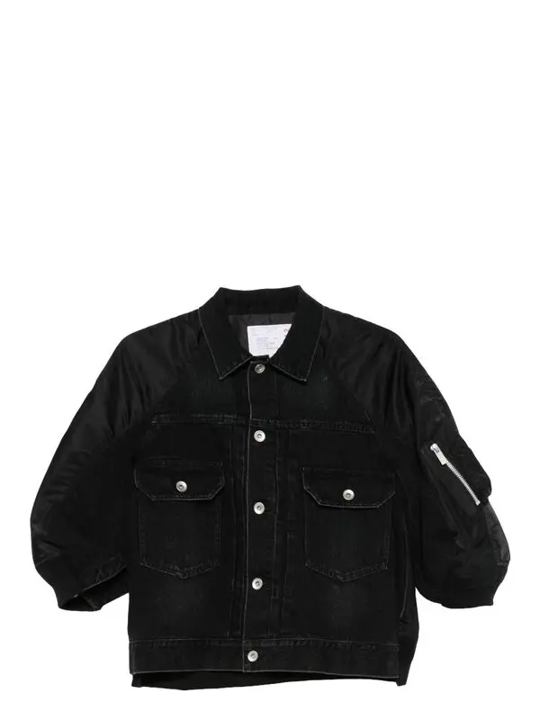 Sacai Nylon And Denim Jacket - Multicolor