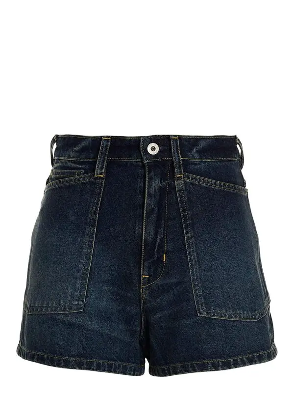 Kenzo Denim Cotton Shorts - Blue