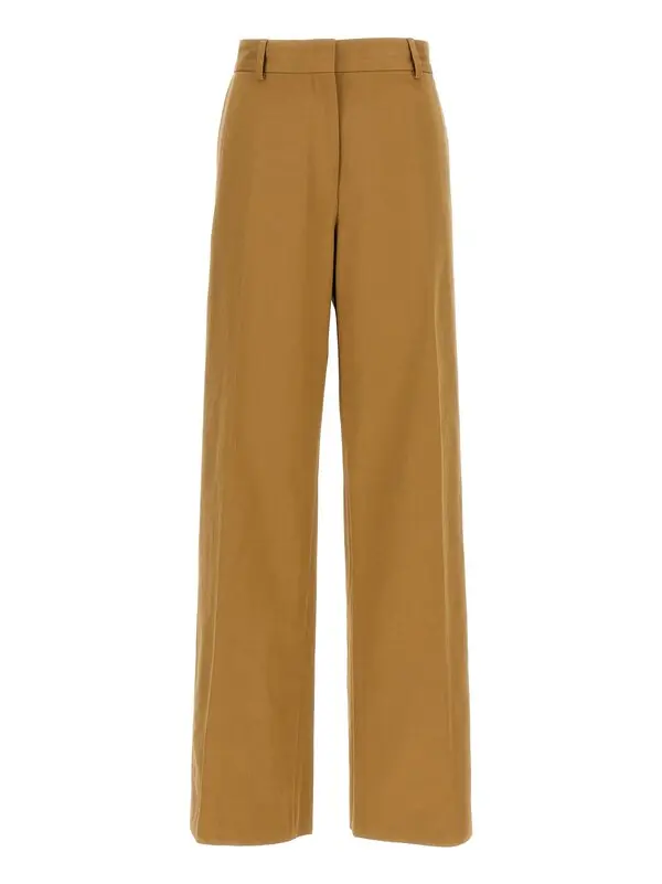 Dries Van Noten Paxy Cotton Wide Leg Pants - Cream
