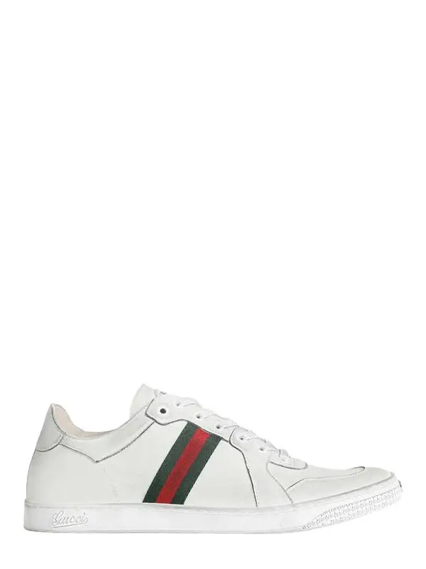 Gucci Low-top Trainers With Striped Detailing - White
