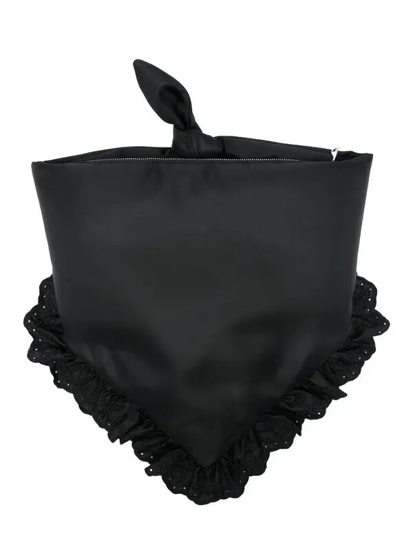 Simone Rocha Ruffled Shoulder Bag - Black