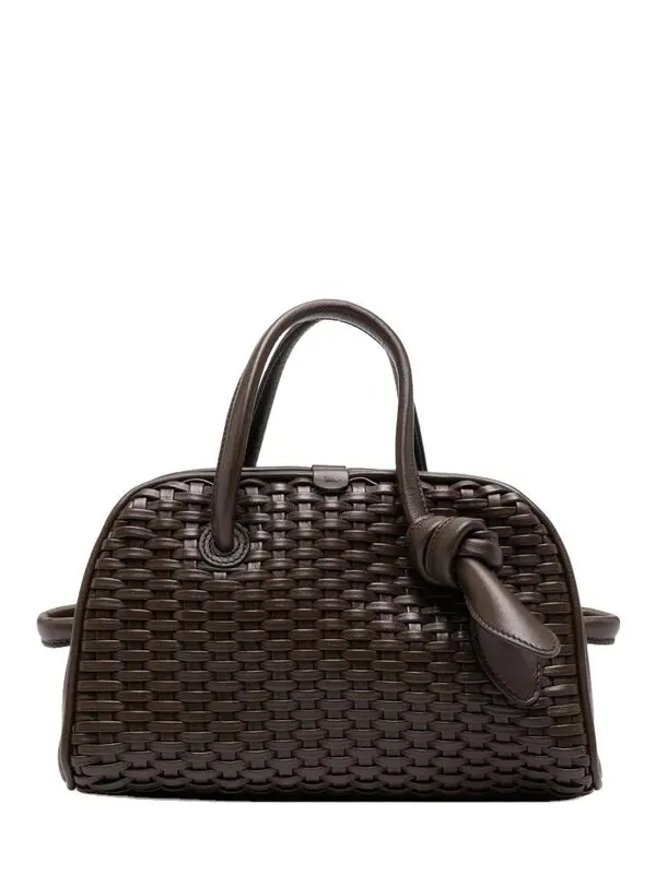 Jacquemus Woven Leather Top Handle Bag - Brown