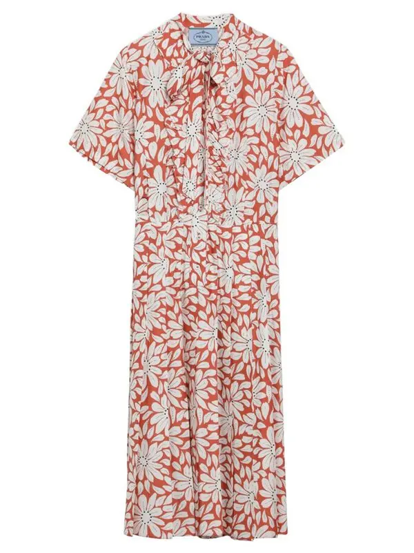 Prada Printed Dress - Red
