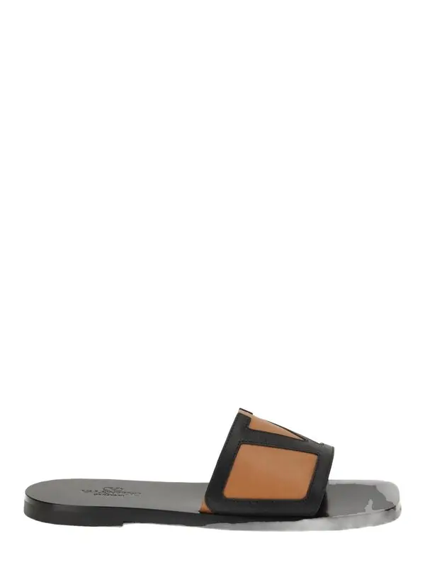 Valentino Garavani Vlogo Slide Sandals - Black