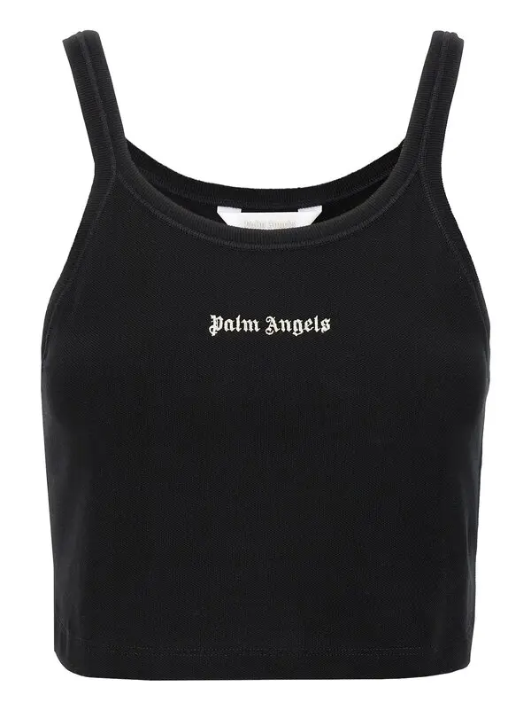 Palm Angels Classic Logo Cropped Tank Top - Multicolor