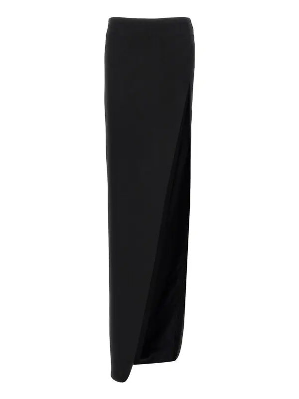 ANN DEMEULEMEESTER Janita Maxi Leather Skirt With Asymmetrical Split - Black
