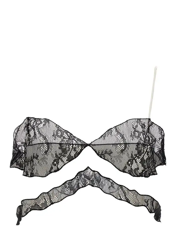 Andamane Narcisa Satin Top With Lace Inserts - Multicolor