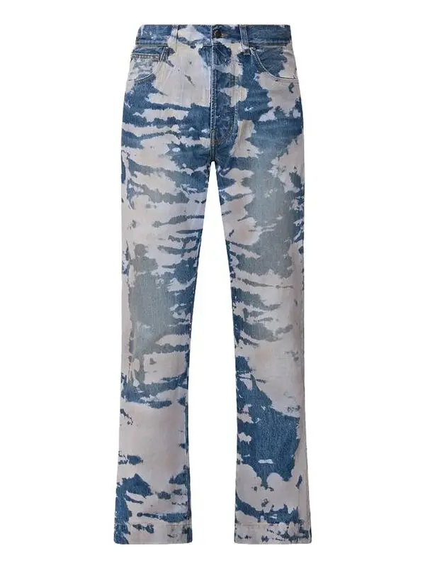 Amiri Distressed Tie & Dye Denim Jeans - Blue