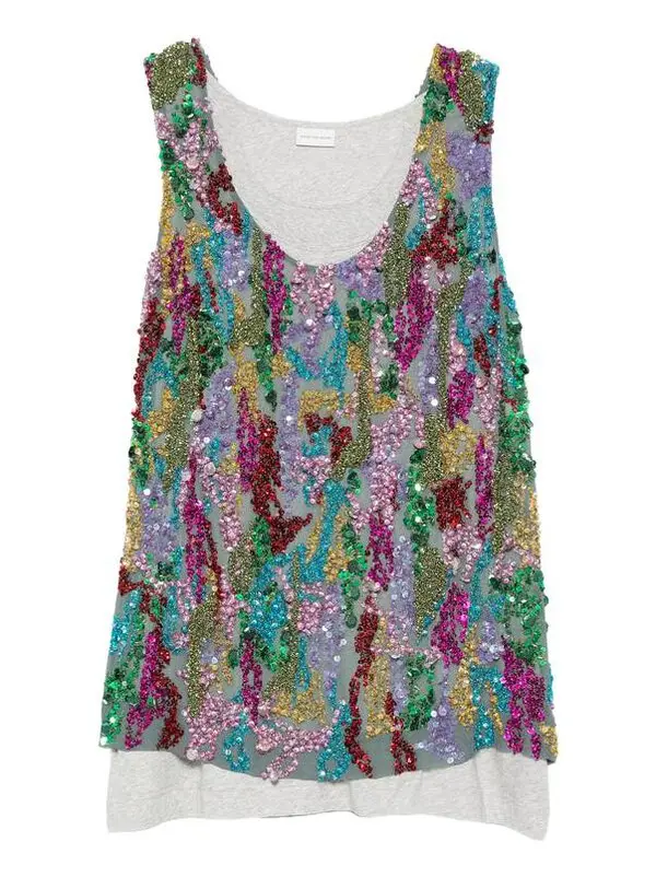 Dries Van Noten Grey T-shirts & Vests Vests & Tanks - Gray