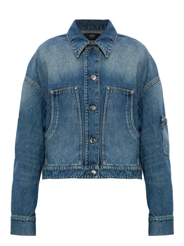 Amiri Denim Jacket With Chest Pockets - Blue