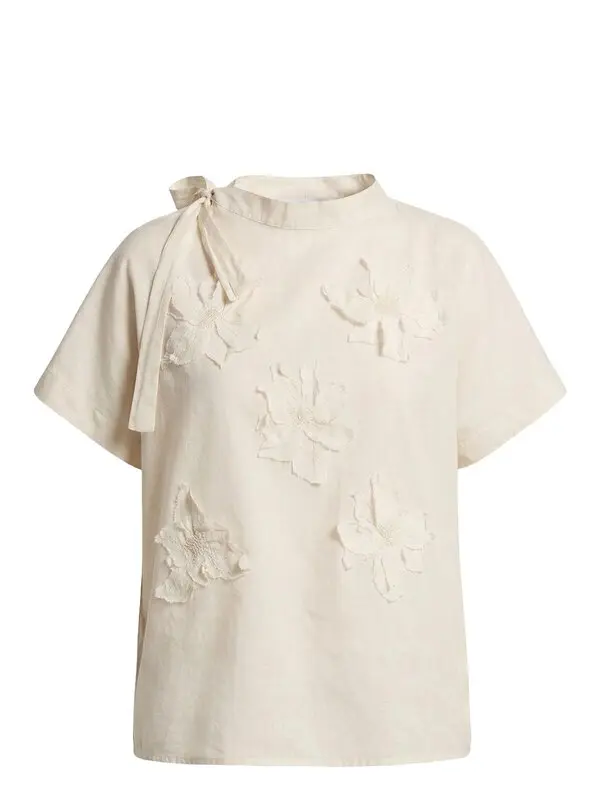 Peserico Embellished Cotton Shirt - Multicolor