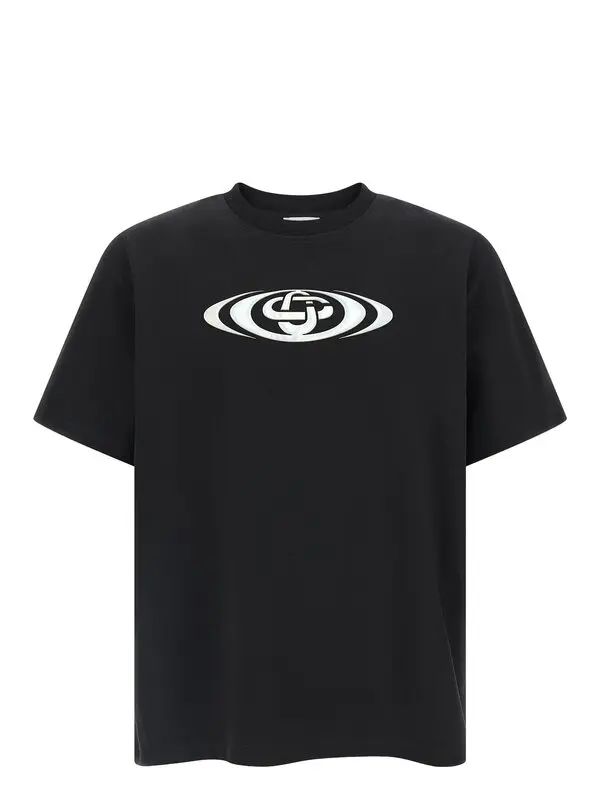 Casablanca Warped Logo' T-shirt - Black