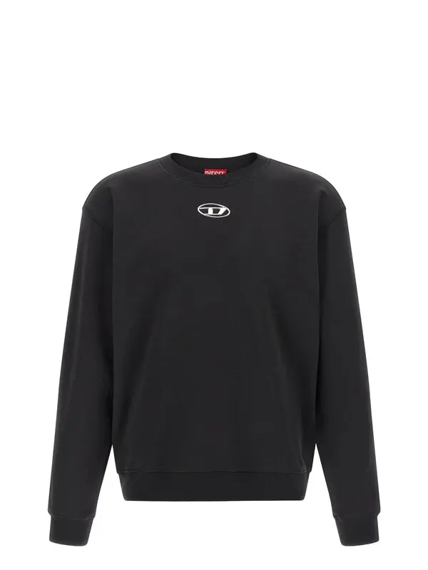 DIESEL® S-norm-iod Cotton Sweatshirt - Black