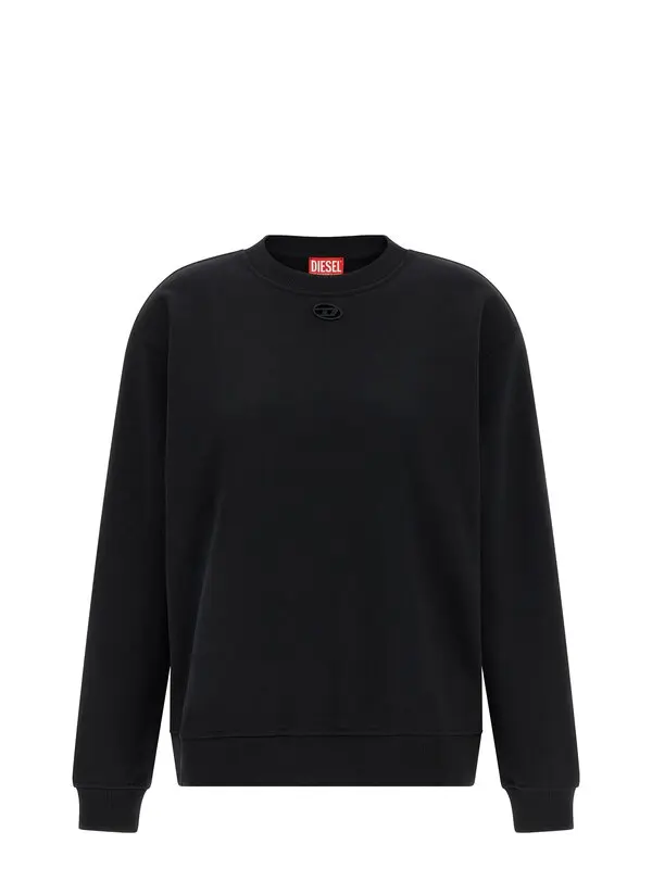 DIESEL® F-normy-od Sweatshirt With Oval D Embroidery - Black