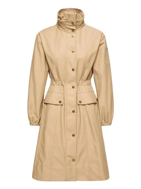 Moncler Parka Coat With Removable Hood - Cream