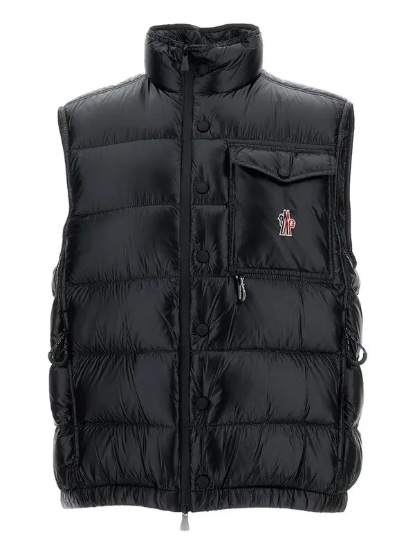 Moncler Black Puffer Vest - Multicolor