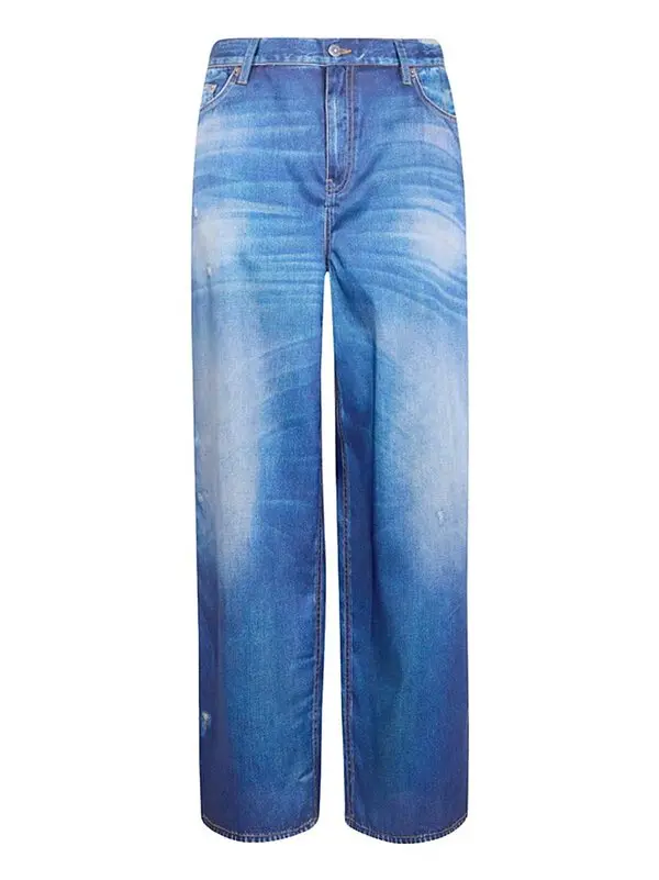 GOLDEN GOOSE Journey Boyfriend Denim Pants With Print - Multicolor