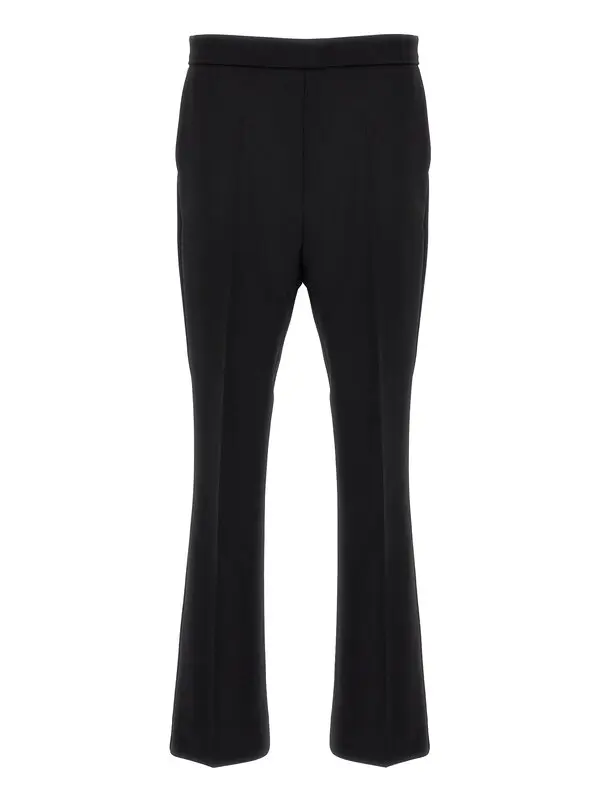 Max Mara Nepeta Cropped Wool Crêpe Pants - Black