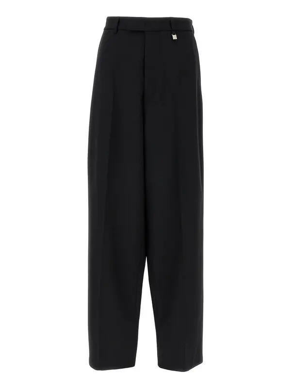 Giuseppe Di Morabito Stretch Wool Wide Leg Trousers - Black