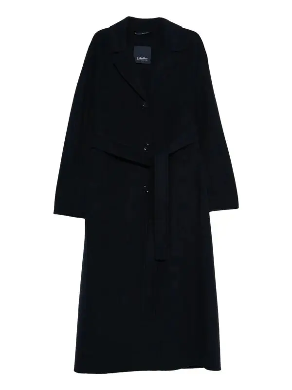 Max Mara Wool Belted Coat - Multicolor