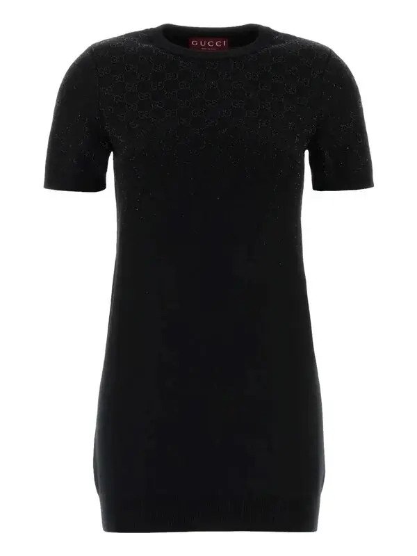 Gucci Short Sleeve Crew-neck Dress - Multicolor