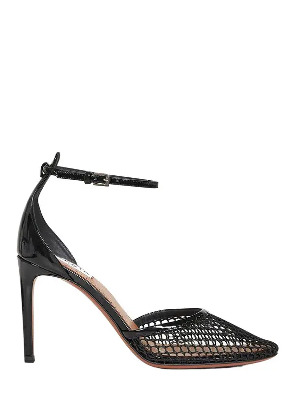 Alaïa Black Fishnet Heeled Pumps - Multicolor