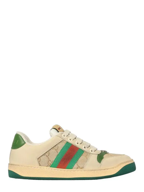 Gucci Gg Canvas & Leather Sneakers - Multicolor