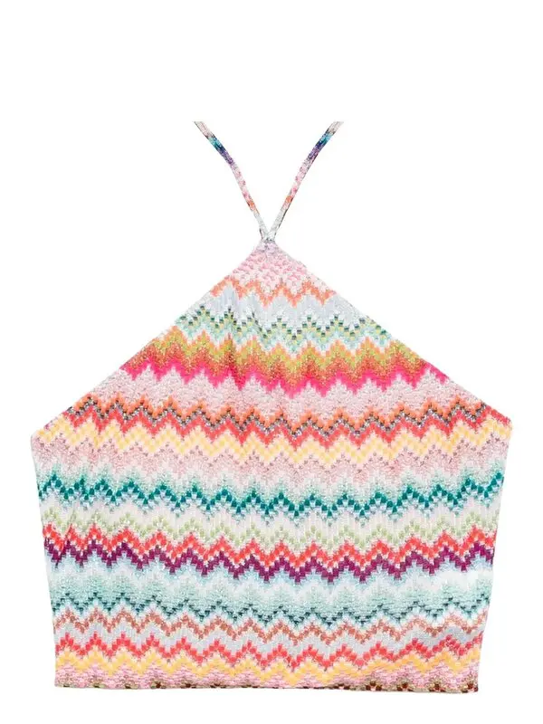 Missoni Zigzag Patterned Halter Top - Multicolor