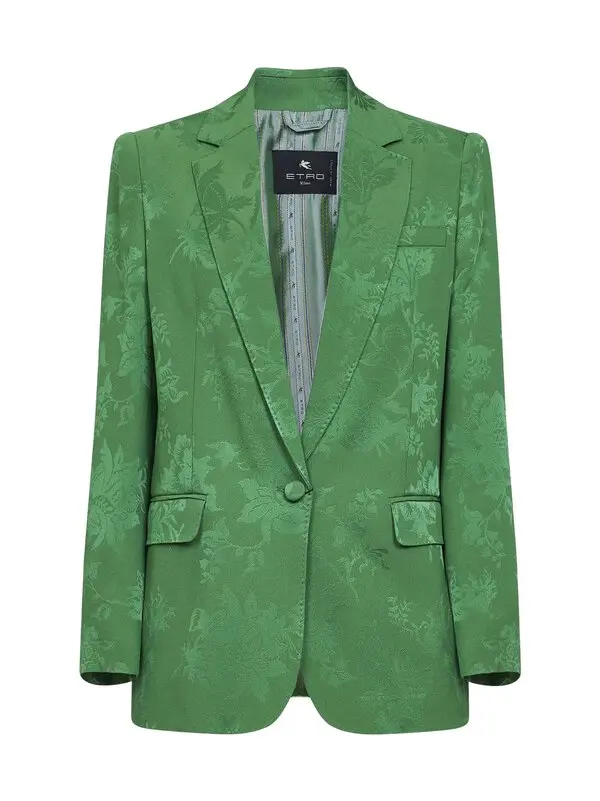 Etro Single-breasted Floral Jacquard Jacket - Multicolor