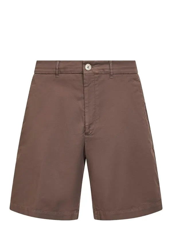 Brunello Cucinelli Hazelnut Gabardine Bermuda Shorts - Multicolor
