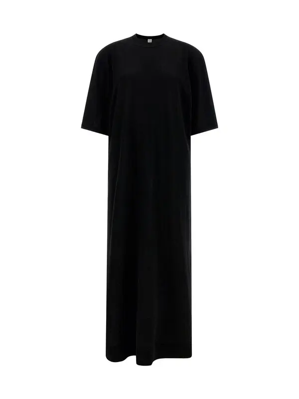 TOTEME Long Merino Wool Dress - Black