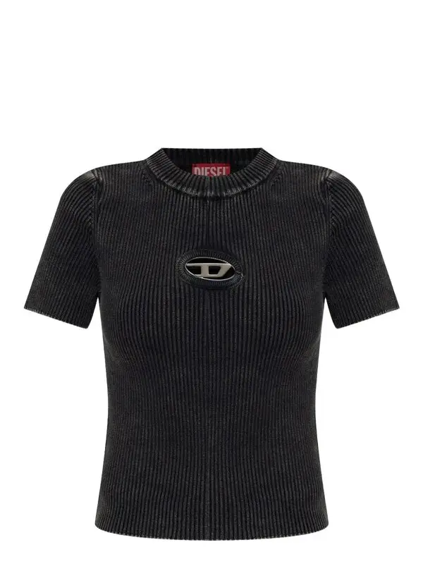 DIESEL® Ribbed Knit Cut-out Sweater - Multicolor