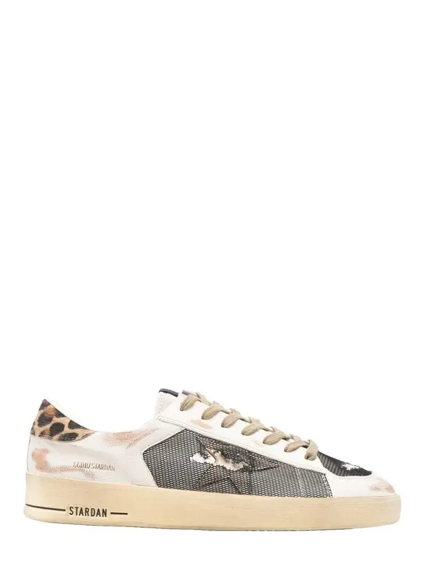GOLDEN GOOSE Stardan Leopard Print Paneled Sneakers - Multicolor