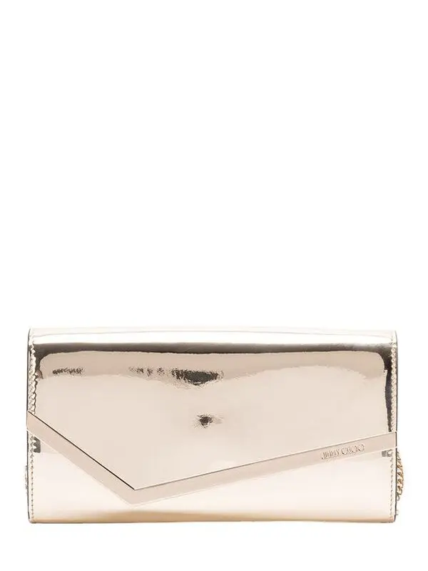 JIMMY CHOO Emmie Metallic Leather Clutch - Multicolor