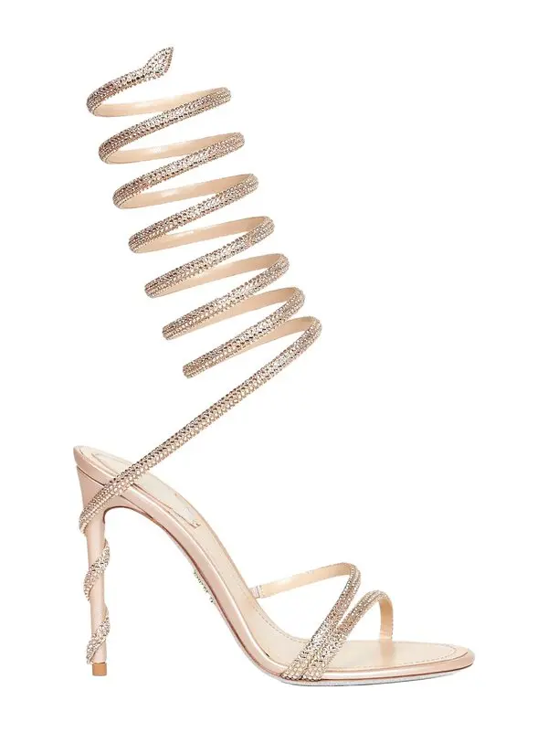 Rene Caovilla Beige Margot 105 Jeweled Sandals - Multicolor