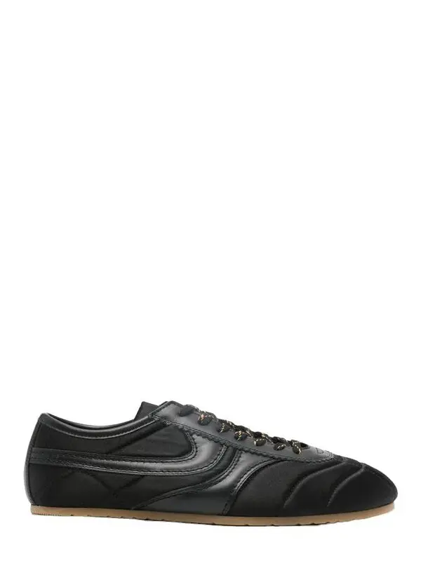 Dries Van Noten Satin Paneled Lace-up Sneakers - Black