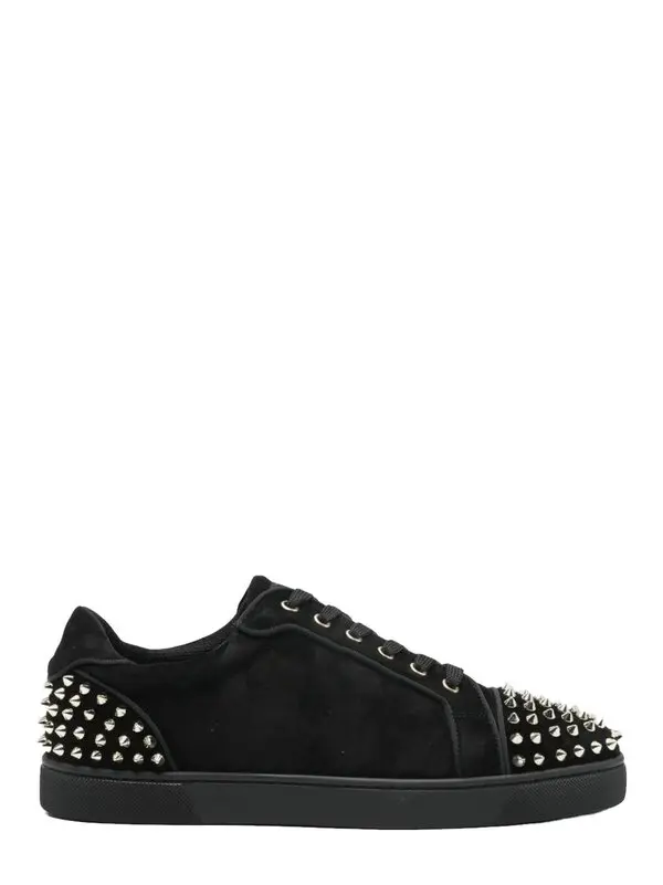 CHRISTIAN LOUBOUTIN Studded Suede Sneakers - Black