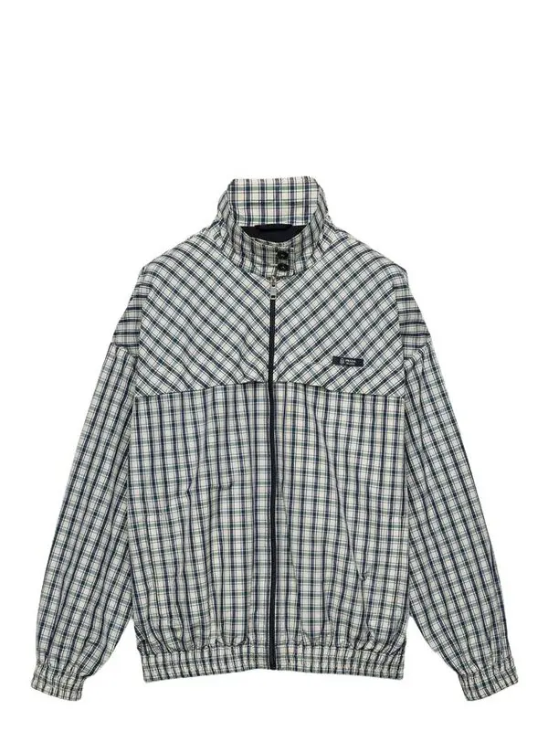 Prada Checked Zip-up Bomber Jacket - Cream
