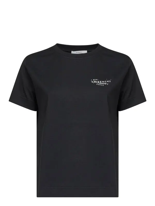 Givenchy Black Stamp Print T-shirt - Multicolor