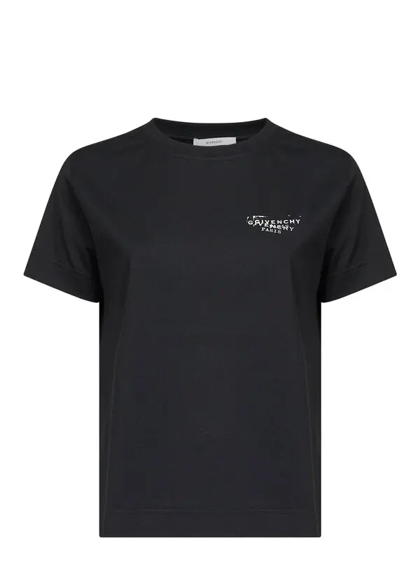 Givenchy Black Stamp Print T-shirt - Multicolor