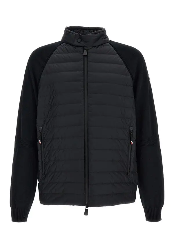 Moncler Zipped Cardigan With Padded Front - Multicolor