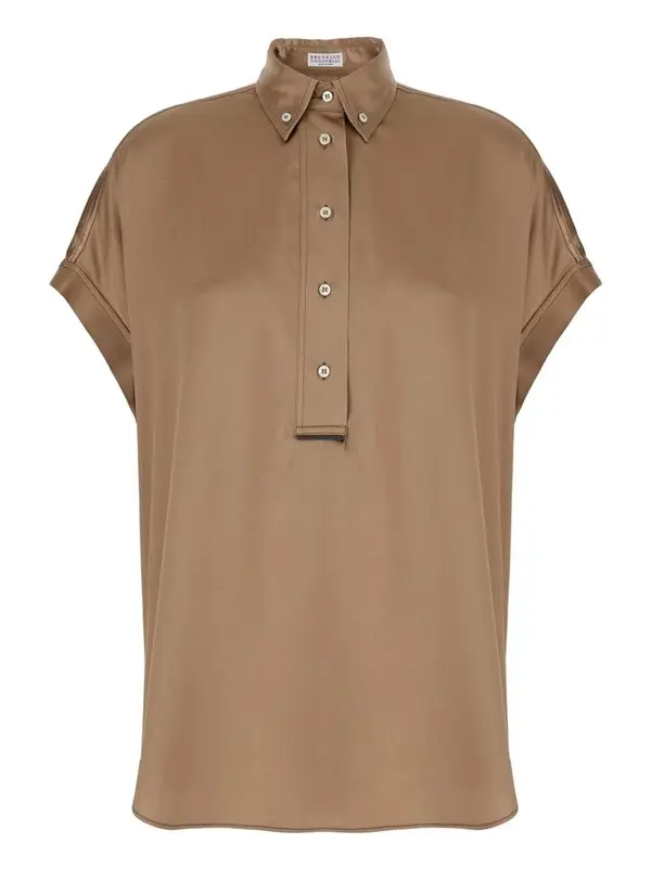 Brunello Cucinelli Silk Blend Shirt - Multicolor