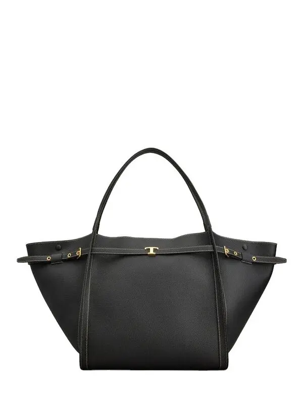 TOD'S Calf Leather Tote Bag - Black