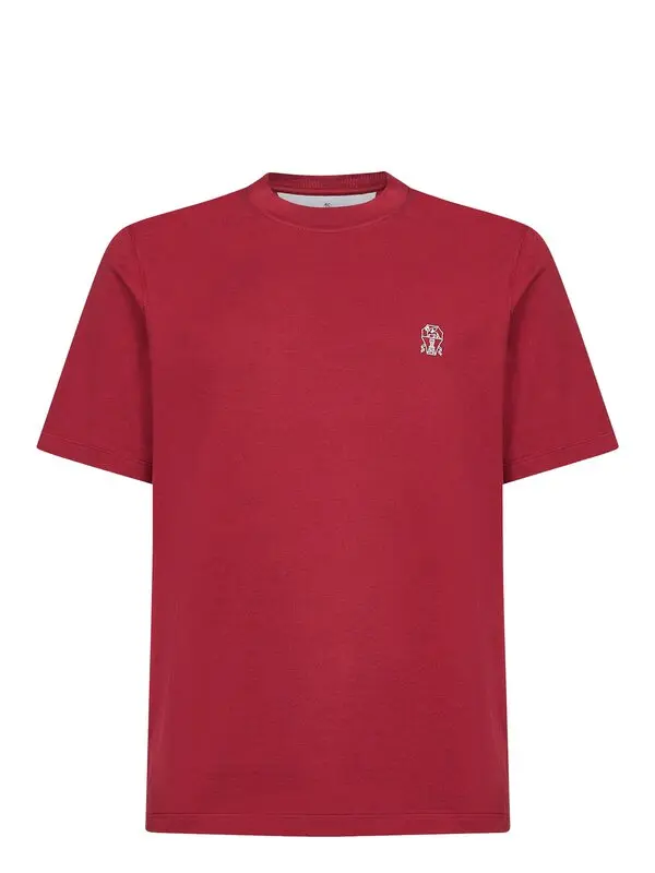 Brunello Cucinelli Cherry Solomeo Crest T-shirt - Multicolor