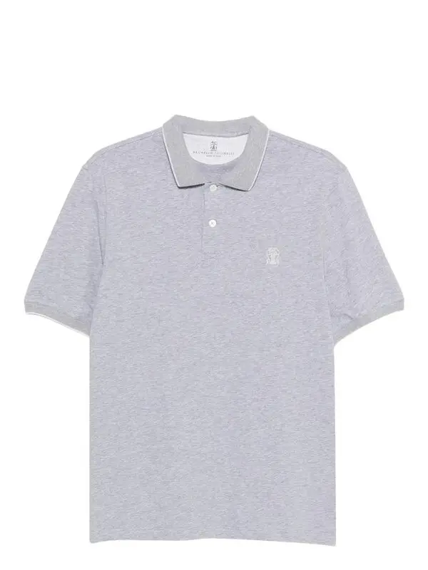 Brunello Cucinelli Grey Polo Shirts - Gray